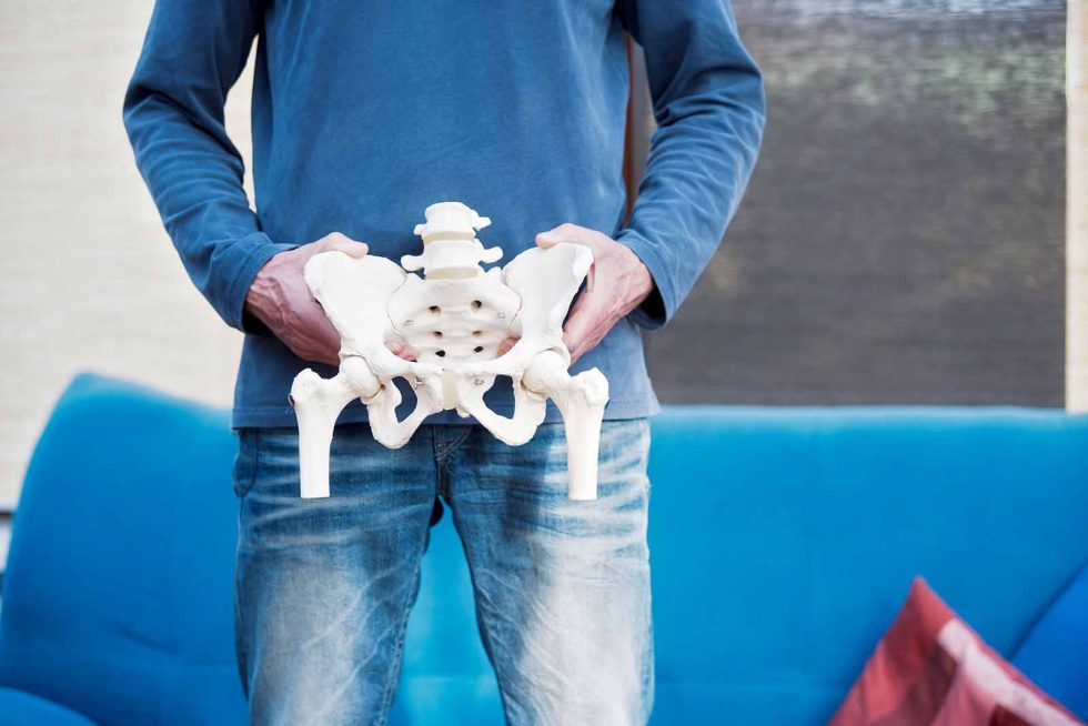 Where and what is the male pelvic floor?